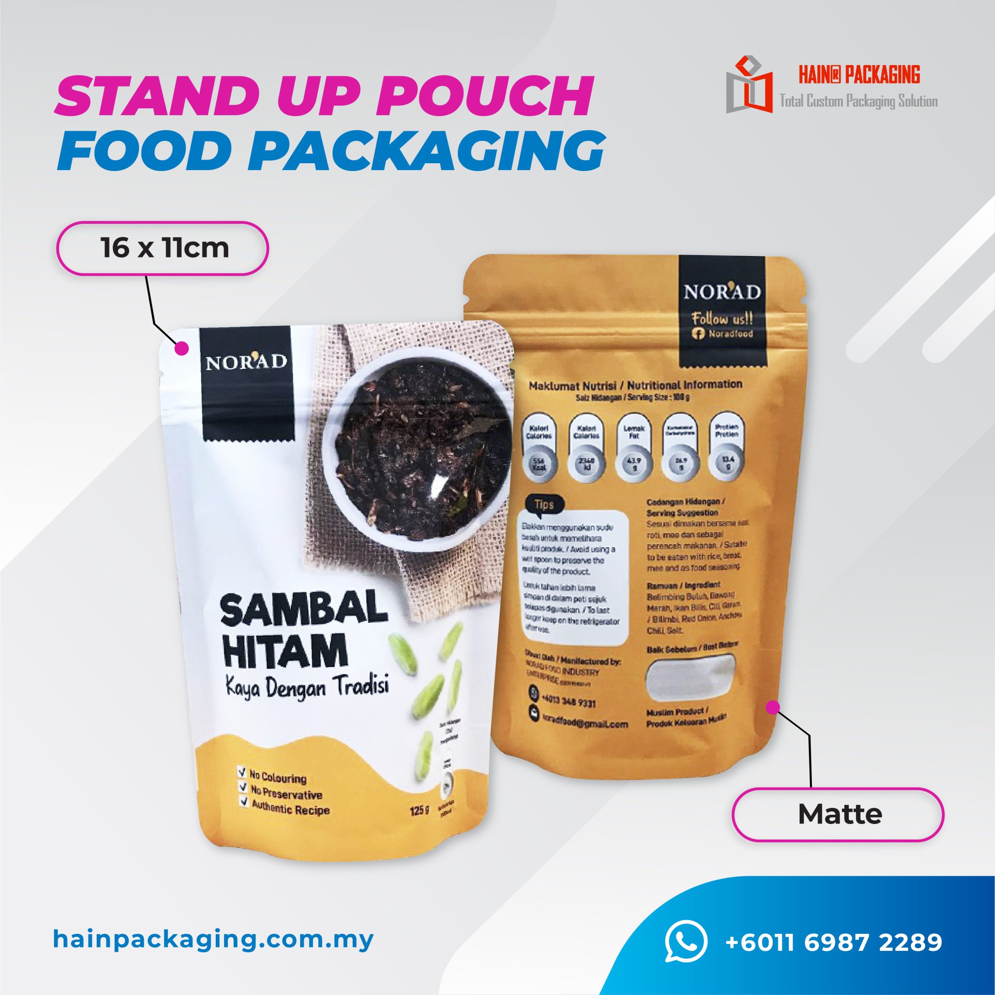 Packaging Mudah Tutup Semula untuk Semua Rempah Masakan